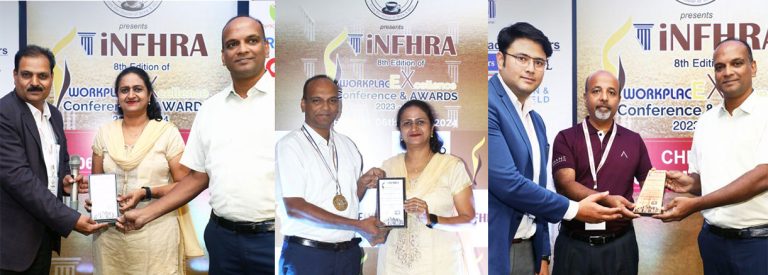 Movate's award for encouraging return to office initiative by iNFHRA-Movate